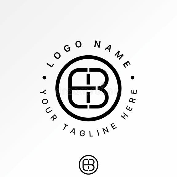 Initial EB Font Line Cut Monogram Typography Business Media Sport Tech ...