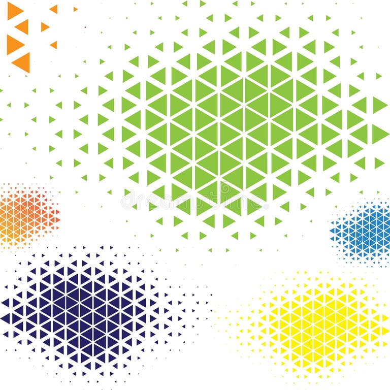 Multi Color Modern Triangle Design Vibrant Vector Art Stock Vector ...