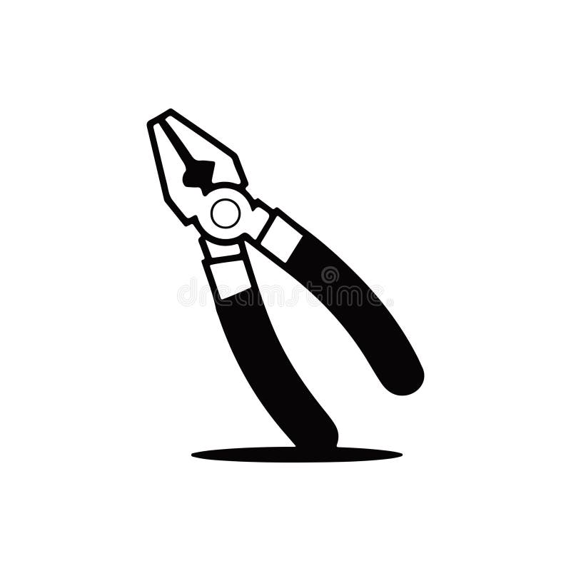 Editable Pliers Silhouette Design Stock Vector - Illustration of ...