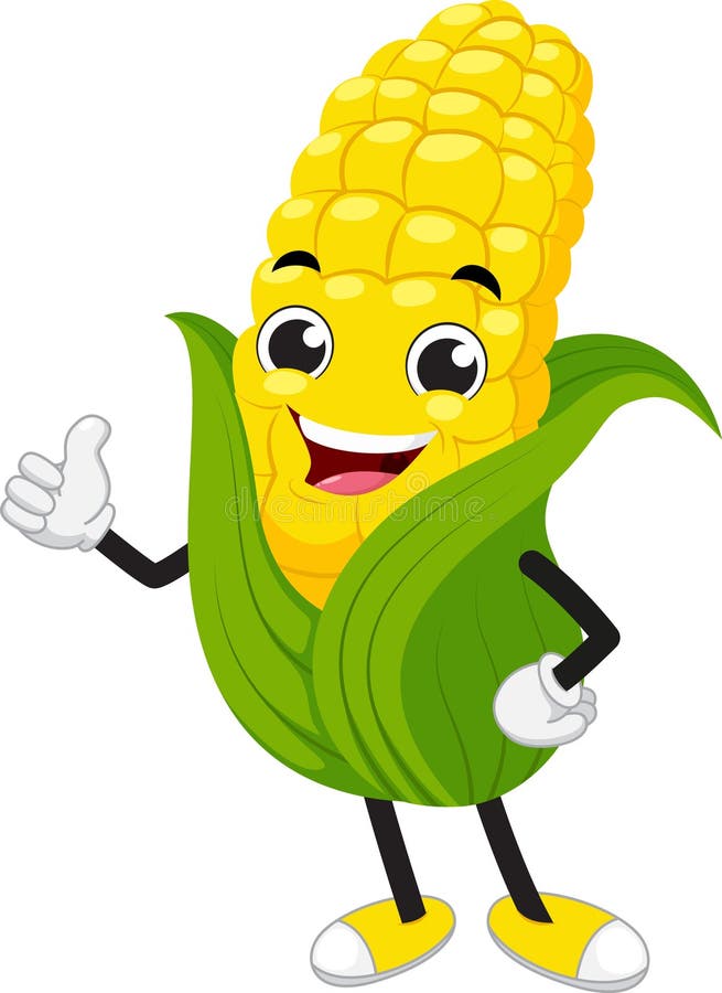 Corn Cartoon Character, Suitable for Children S Books, Sticker, and ...