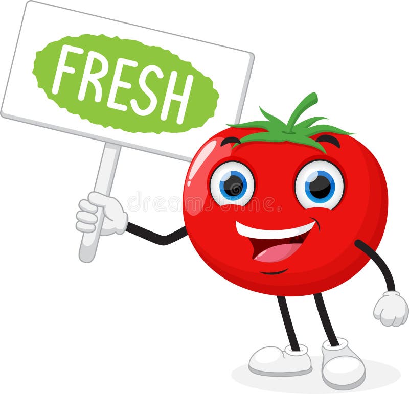 Funny Tomato Cartoon Mascot Characters Stock Vector - Illustration of ...