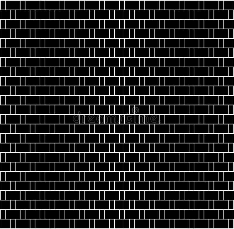 Black and White Brick Pattern with a Horizontal Alignment. Stock Vector ...
