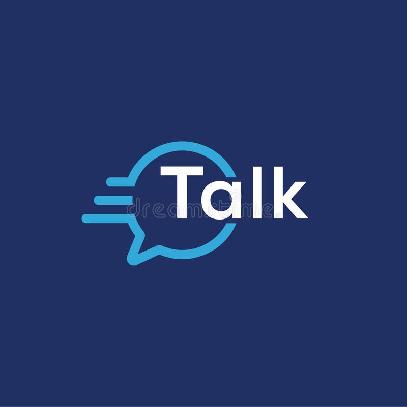 Talk Logo Design, Sound Bubble Graphic Vector, Circle Round Icon ...