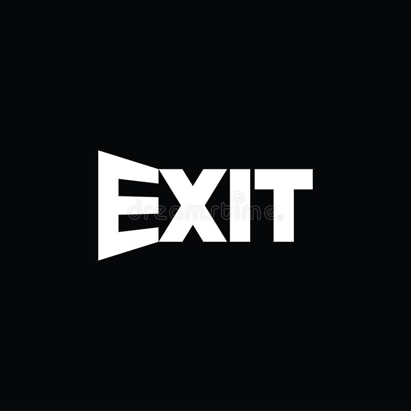 Exit Logo Design, Typography Text Exit Vector, Arrow Graphic Concept ...