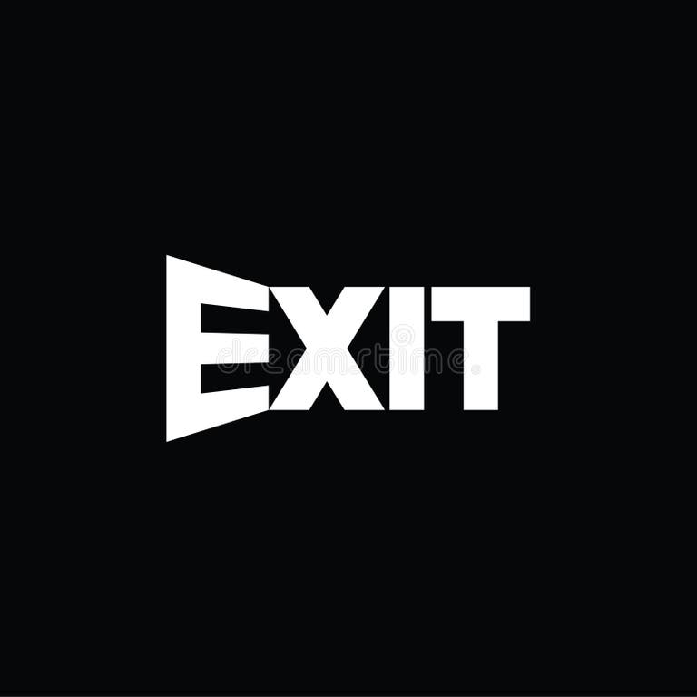 Exit Logo Design, Typography Text Exit Vector, Arrow Graphic Concept ...