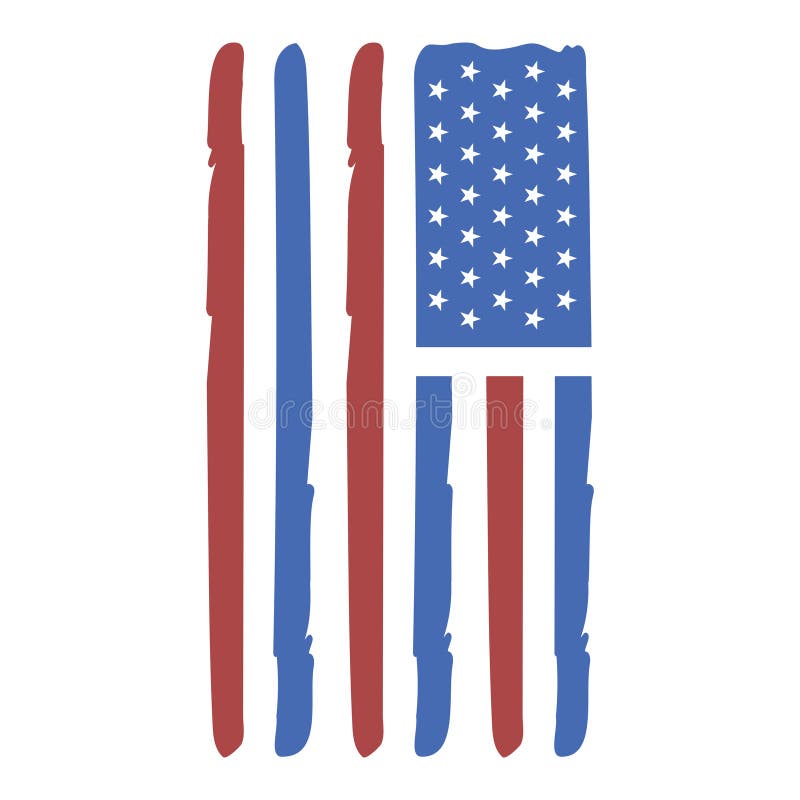Distressed Vertical American Flag Graphic Stock Illustration ...