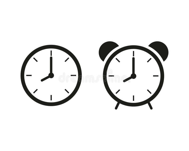 Set of Clock and Alarm Clock. Wake-up Timer. Alarm Clock Ringing Stock ...