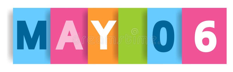May 06 Colorful Vector Typography Banner Stock Vector - Illustration of ...