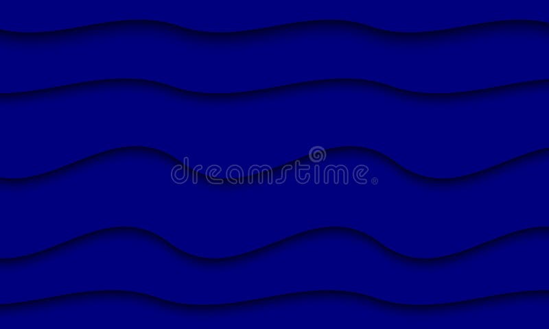Wavy Lines Border in Paper Cut Style. Dark Blue Wave Wallpaper Stock ...