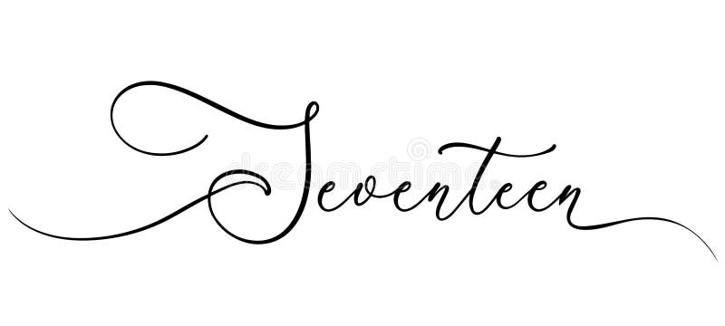 Artistic Number 17 stock illustration. Illustration of transparent ...