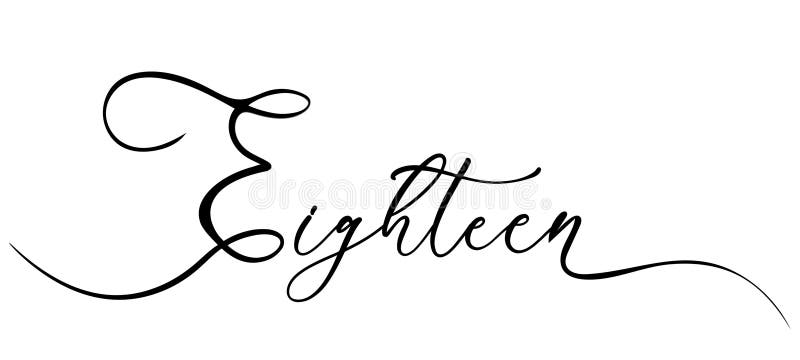 Artistic Number 18 stock image. Illustration of font - 381810181