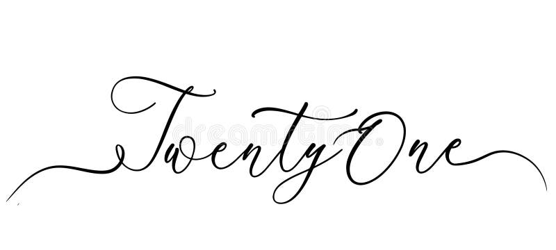 Artistic Number 21 stock illustration. Illustration of celebration ...