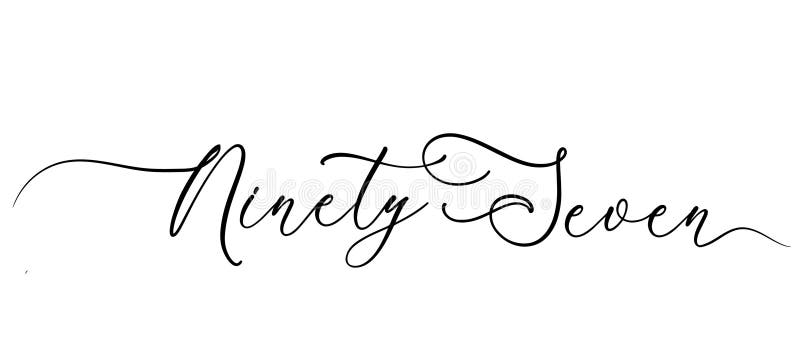 Artistic Number 97 stock illustration. Illustration of luxurious ...