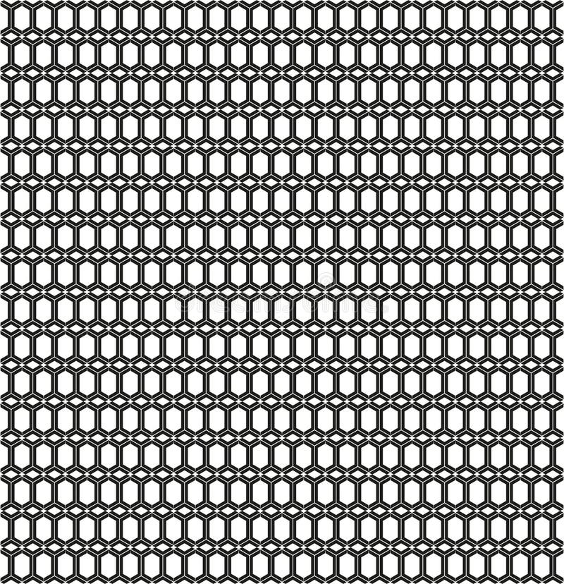 Hexagonal Pattern Consisting of Interconnected Black and White Hexagons ...