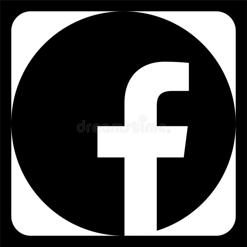Svart Facebook F Logo