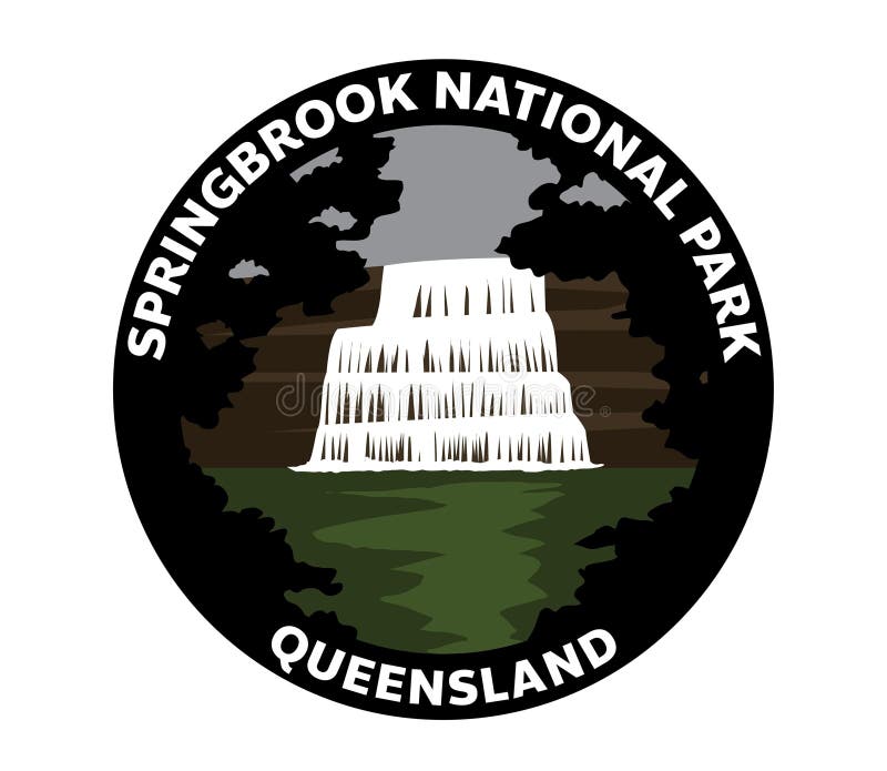 Springbrook National Park Queensland Vector Logo Stock Vector ...