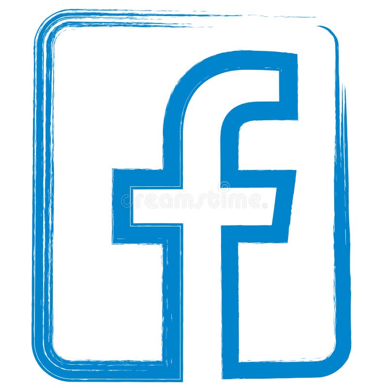 Stylized Representation of the Facebook Logo, Featuring a Blue ...