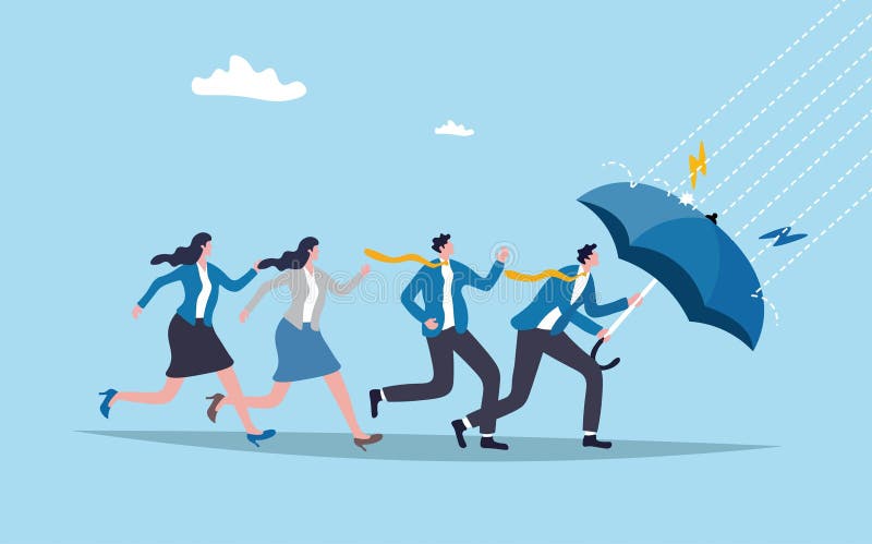 Protective Leader, Courage or Leadership To Protect Team Stock Vector ...