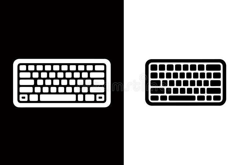 Compact Mechanical Keyboard Icons in Silhouette Style Stock Vector ...
