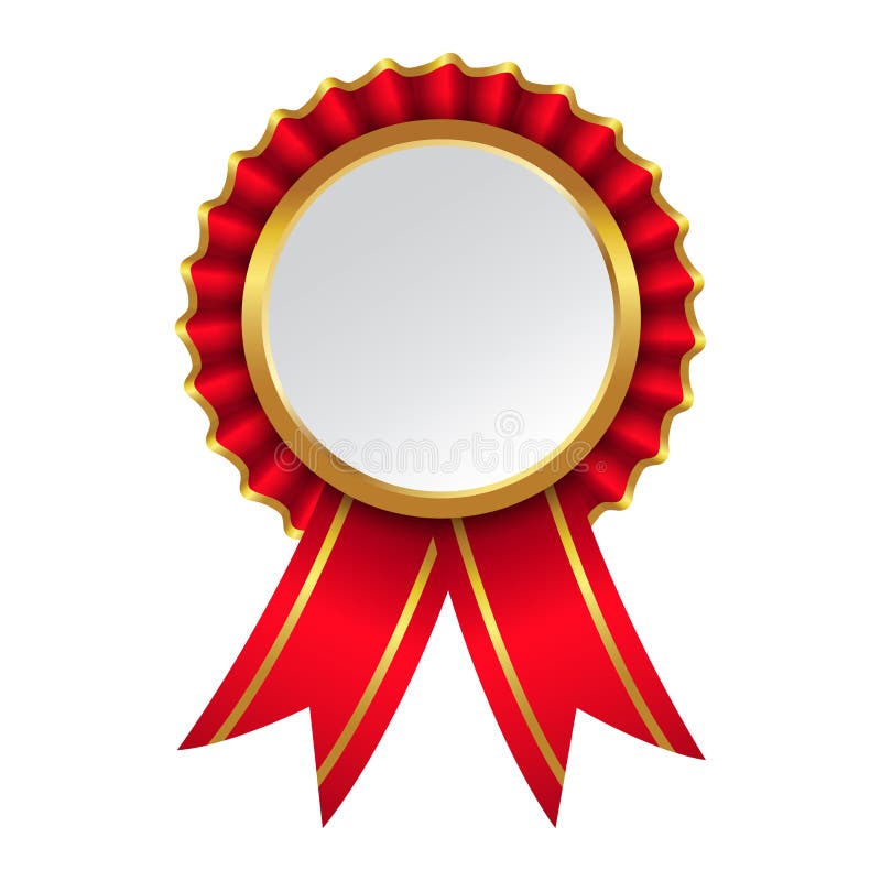 Vector Award Badge with Ribbon Stock Vector - Illustration of sale ...