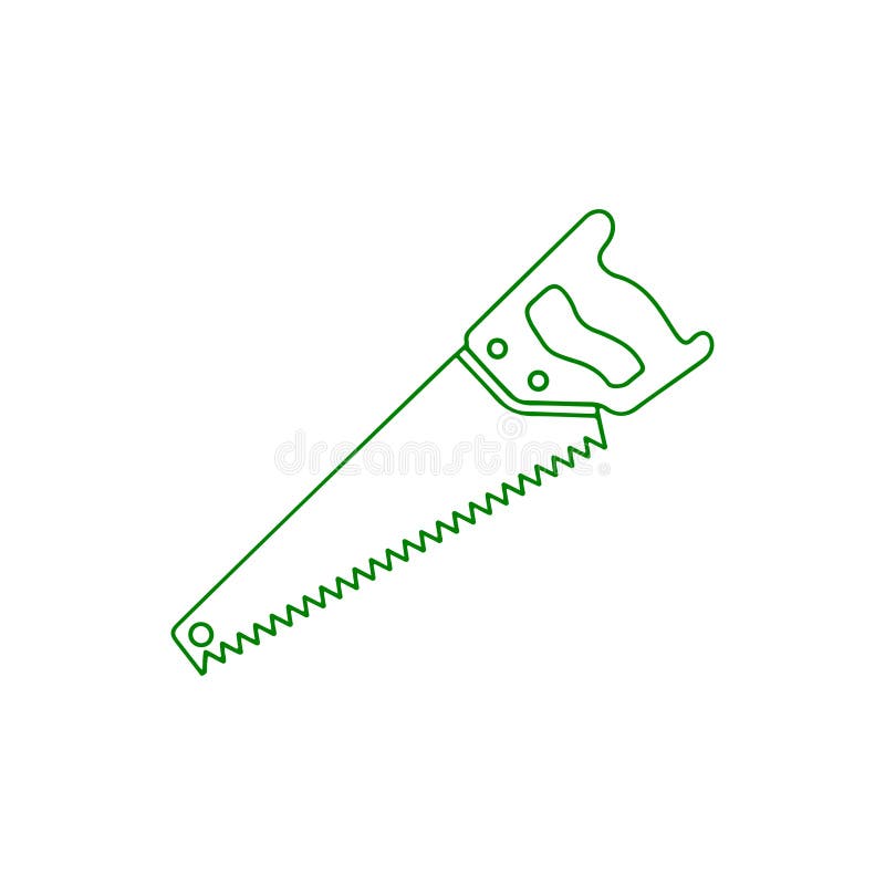 Modern Saw Silhouette Illustration Stock Vector - Illustration of ...