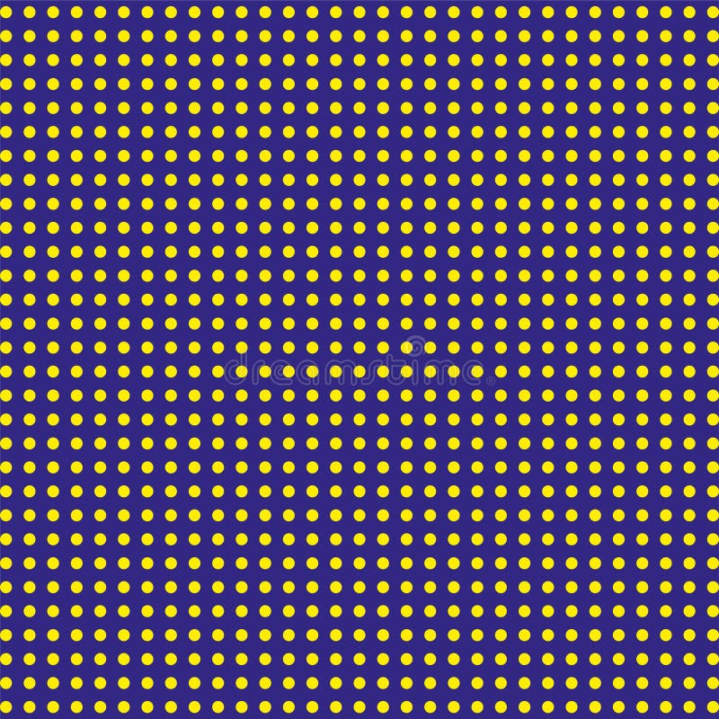 Pattern Featuring a Dense Grid of Yellow Polka Dots Evenly Distributed ...