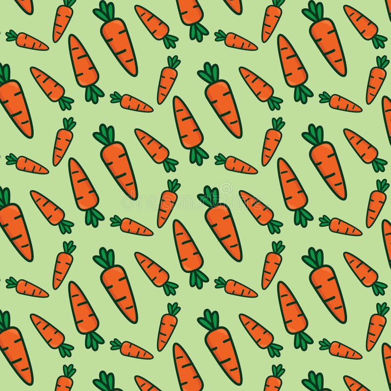 Carrot Vegetarian Pattern Background Stock Vector - Illustration of ...