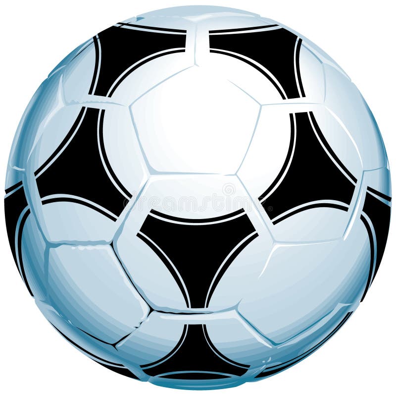 A Stylized Soccer Ball with a Classic Pentagon-hexagon Pattern. Stock Illustration ...