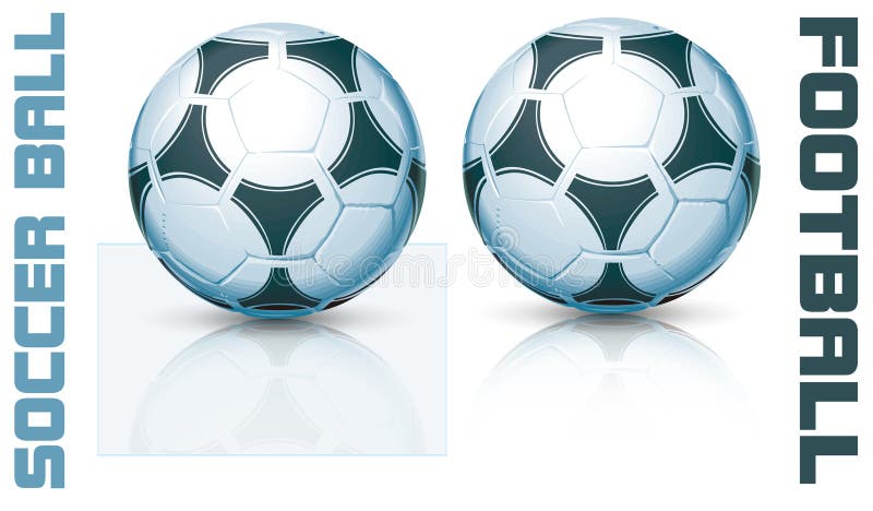 Two Identical Stylized Soccer Balls are Displayed with Interlocking ...