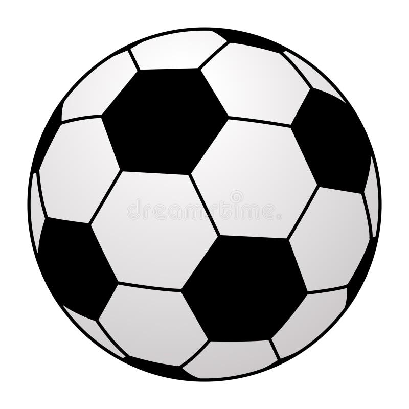 Classic Soccer Ball with a White and Black Pentagon and Hexagon Pattern ...