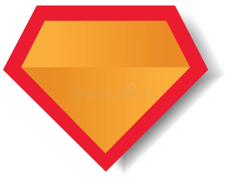 Superhero Symbol. Superpower Concept. Blank Badge Isolated on a White ...