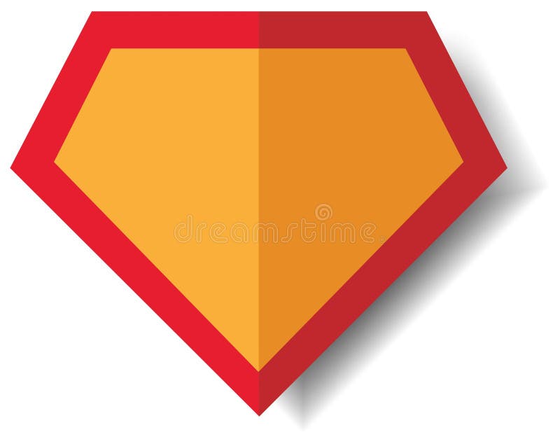 Superhero Symbol. Superpower Concept. Blank Badge Isolated on a White ...