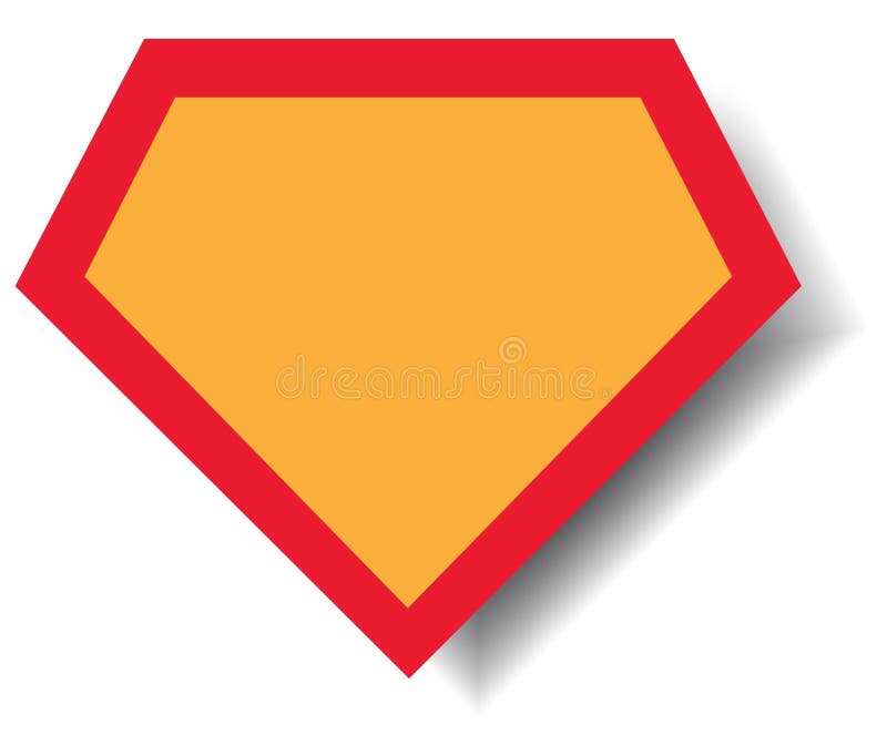 Superhero Symbol. Superpower Concept. Blank Badge Isolated on a White ...