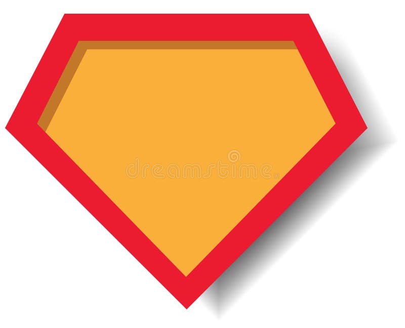 Superhero Symbol. Superpower Concept. Blank Badge Isolated on a White ...