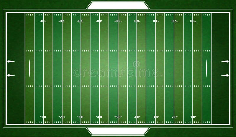 Green American Football Field Illustration with White Markings. Stock ...