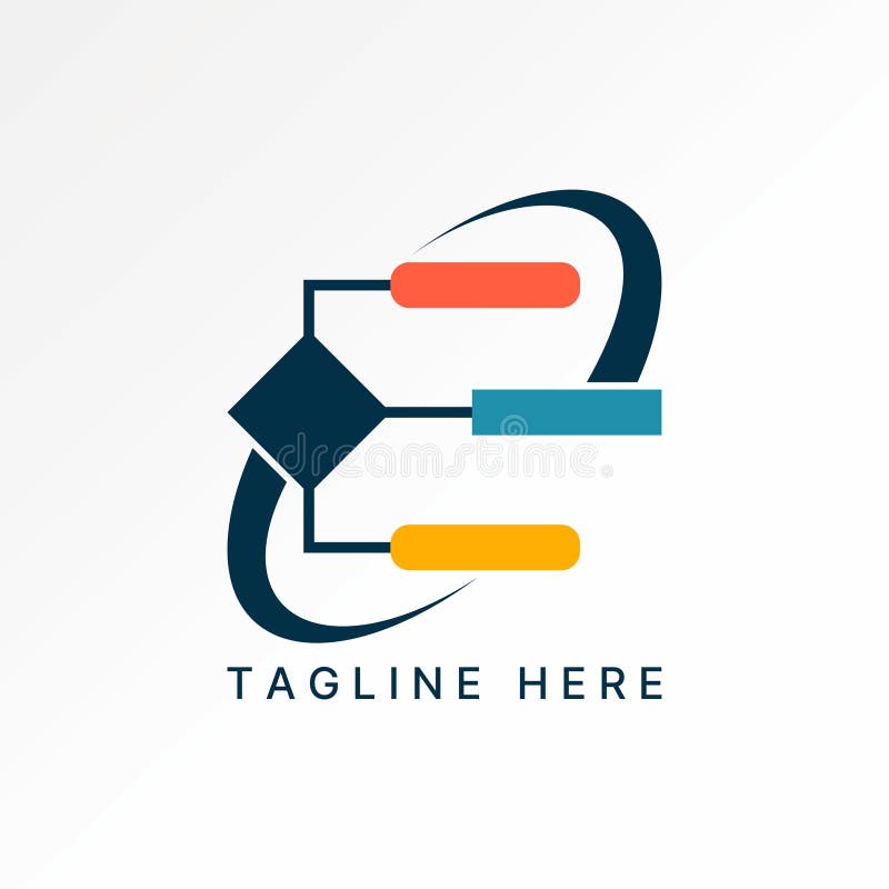 Letter E Font Swoosh Flowchart Diagram Project Methodology Direction ...