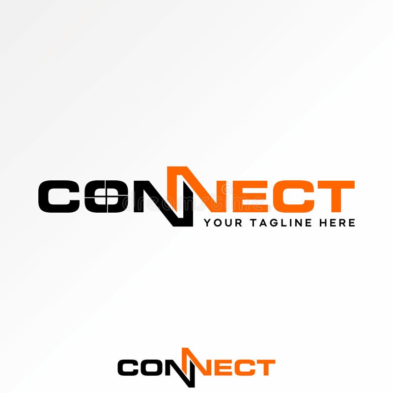 Text Word Connect Font Home Window Building Infinity Trendy Brand ...