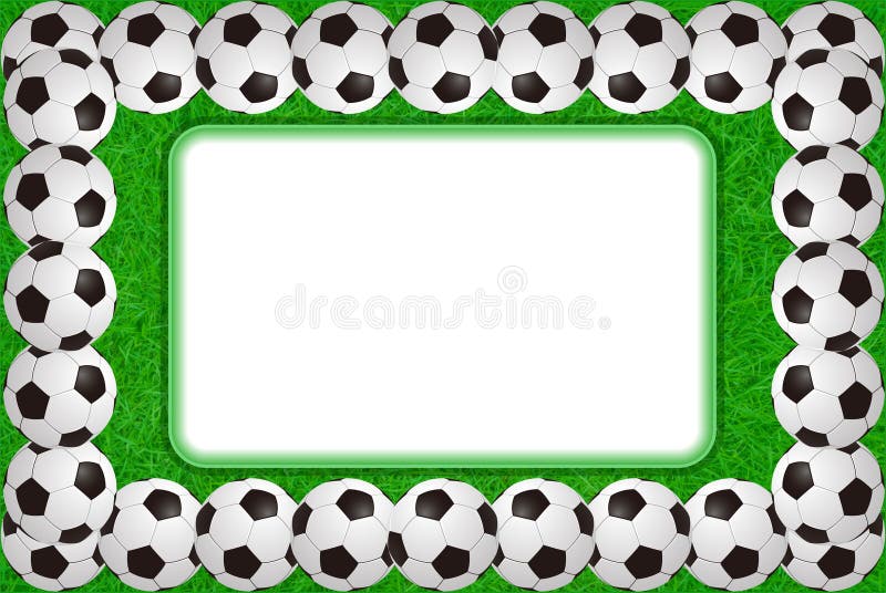 Rectangular Frame Featuring a Border of Black-and-white Soccer Balls ...