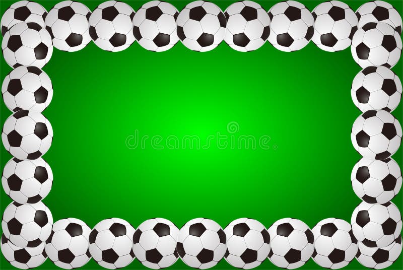 A Border Composed of Black and White Soccer Balls. Stock Vector ...