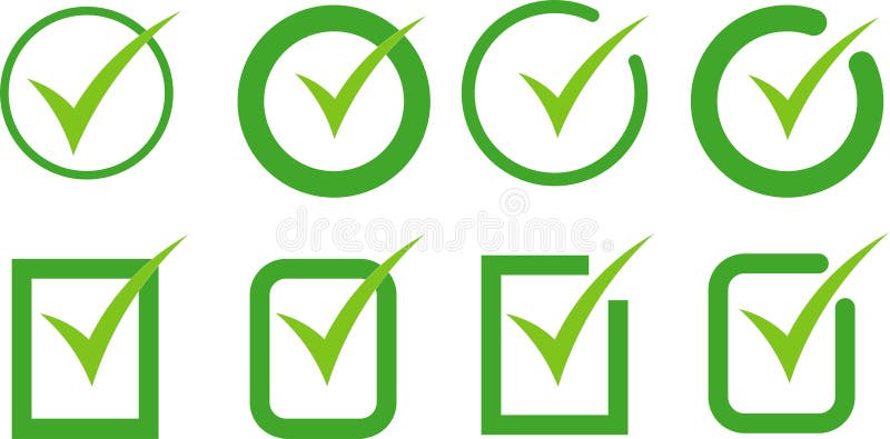 Green Check Mark Red Cross: Approval and Rejection Symbols, Tick Mark ...