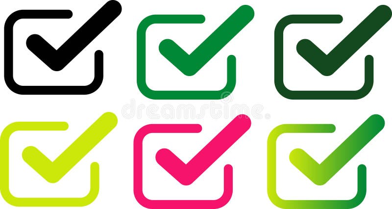 Green Check Mark Red Cross: Approval and Rejection Symbols, Tick Mark ...
