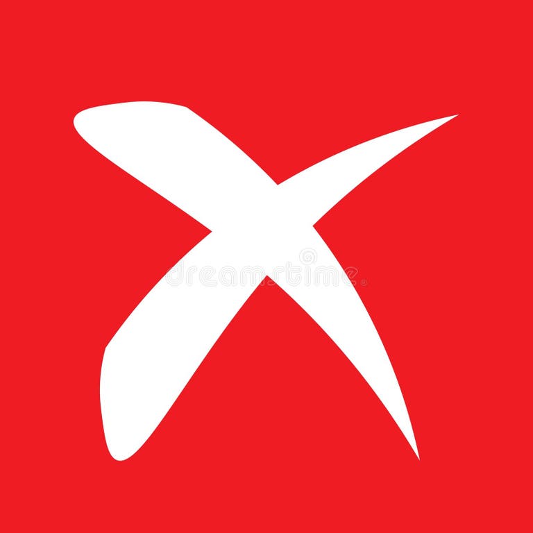 Red Cross Mark Vector Illustration Icon, Stock Vector - Illustration of ...