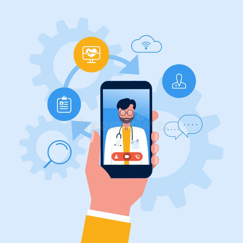 Online Medical a Doctor Consultation Concept. Business Telemedicine ...