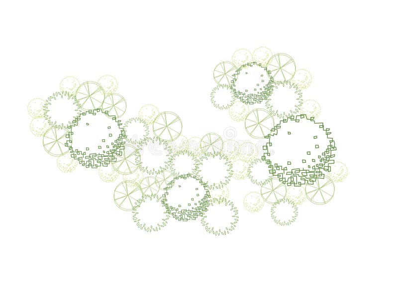 Architecture Drawing Plant Tree Top View Plan Greenery Vegetation ...
