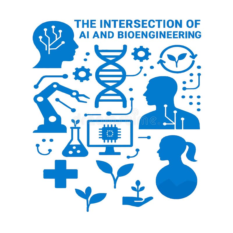 The Future of Genetic Innovation Stock Illustration - Illustration of ...