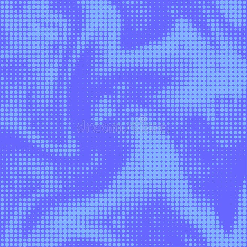 Digital Dot Background, Crumpled Silk. Halftone Wavy Blue Pattern ...