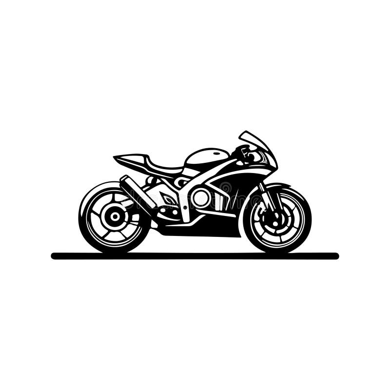 Stylized Motorcycle Silhouette Vector Design. Stock Vector ...
