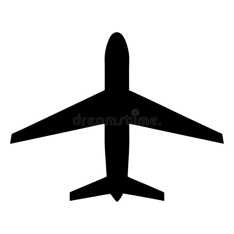 Black Plane Silhouette Vector Icon, Travel, Jet, Aircraft Design Stock ...