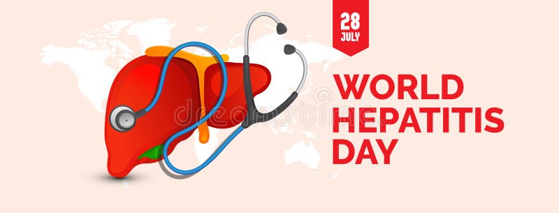 World Hepatitis Day Poster Featuring Liver and Stethoscope Design Stock ...