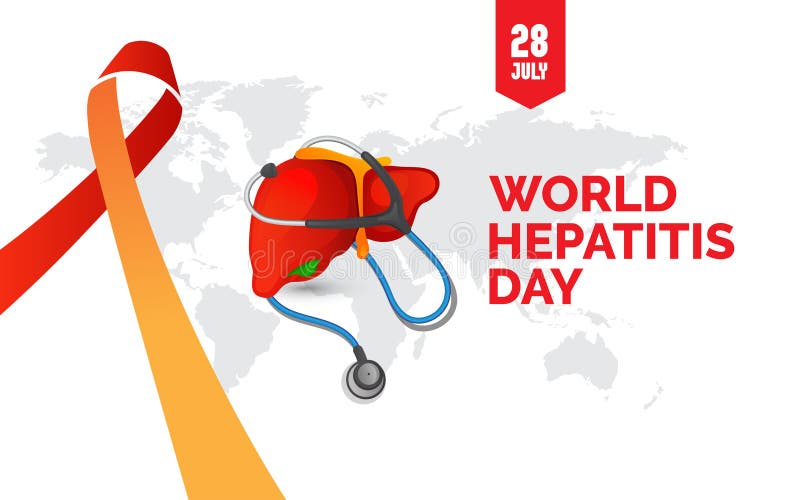 World Hepatitis Day Poster Featuring Liver and Stethoscope Design Stock ...